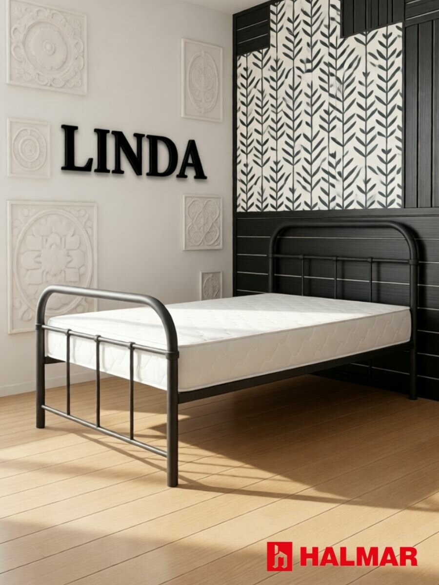 Кровать HALMAR LINDA 90 черная