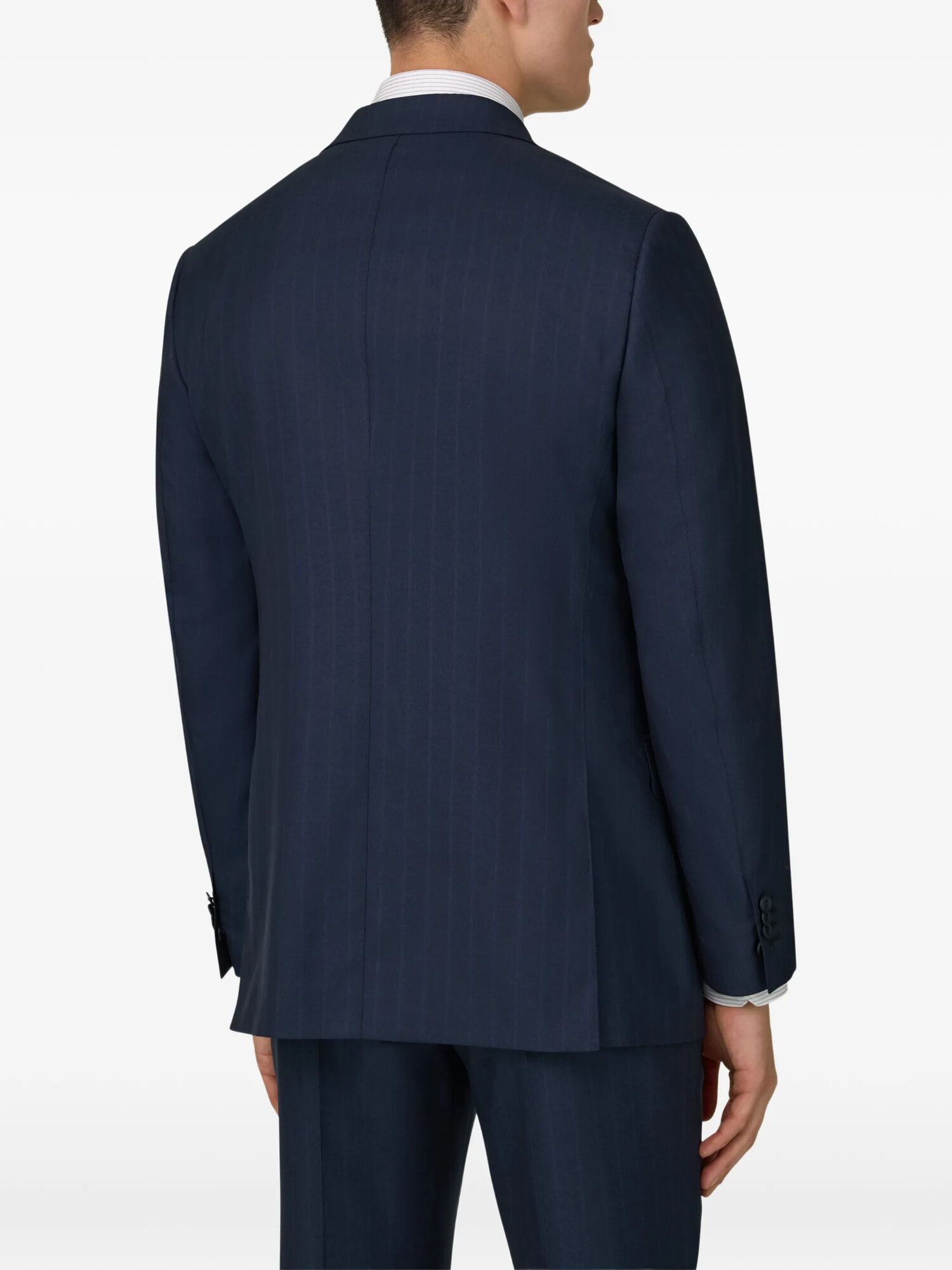 Комбинезон Boggi Milano Pinstriped flap-pocket suit, размер 52, blue — фото 1