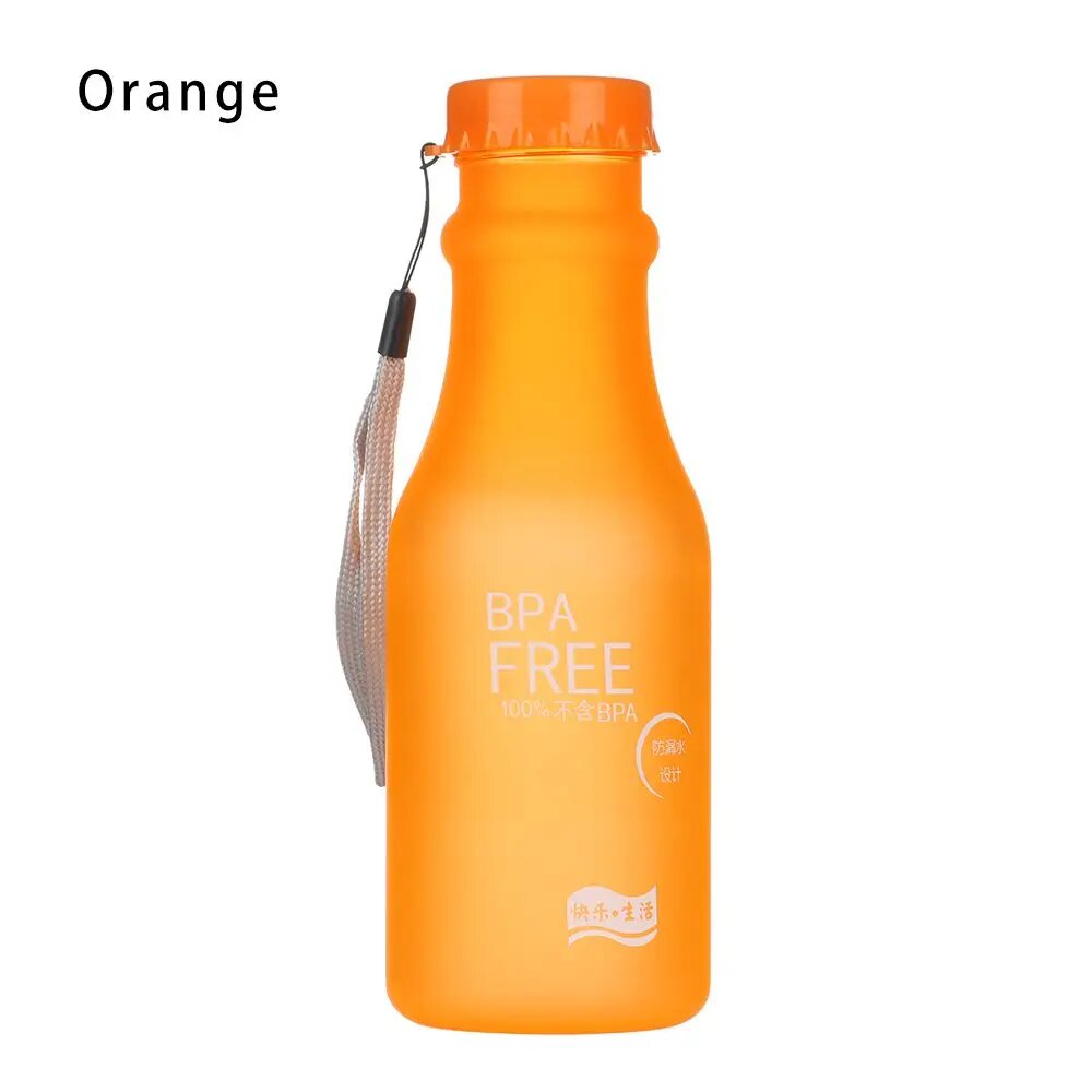 Пластиковая спортивная бутылка для воды 550 мл Оранжевый, orange