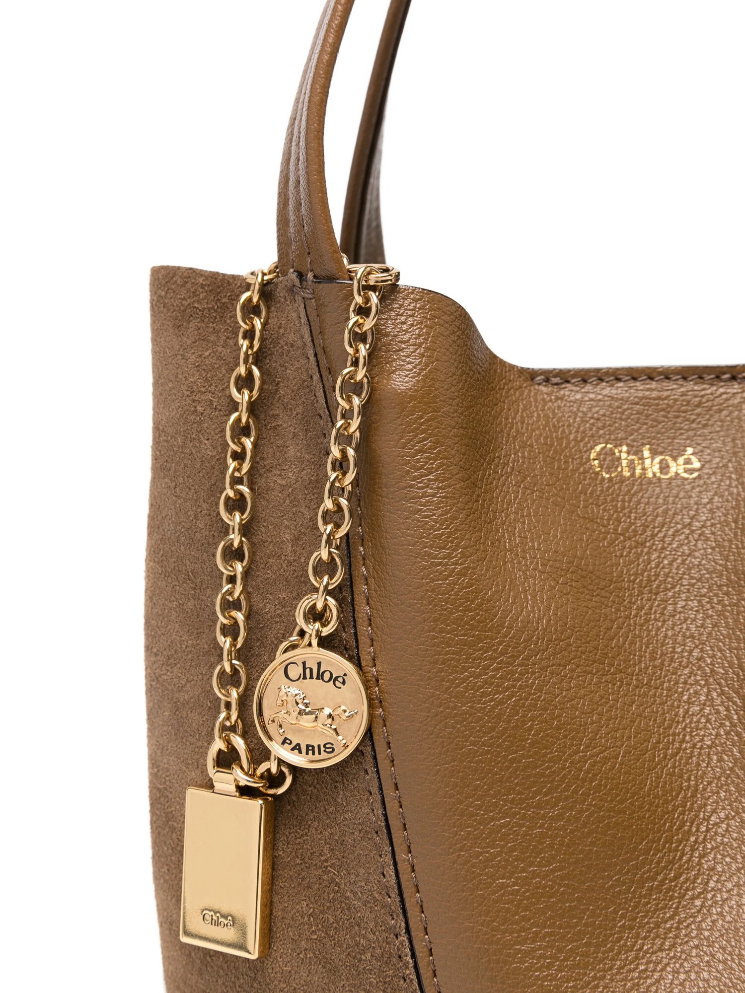 Сумка Chloe Spin, brown — фото 1