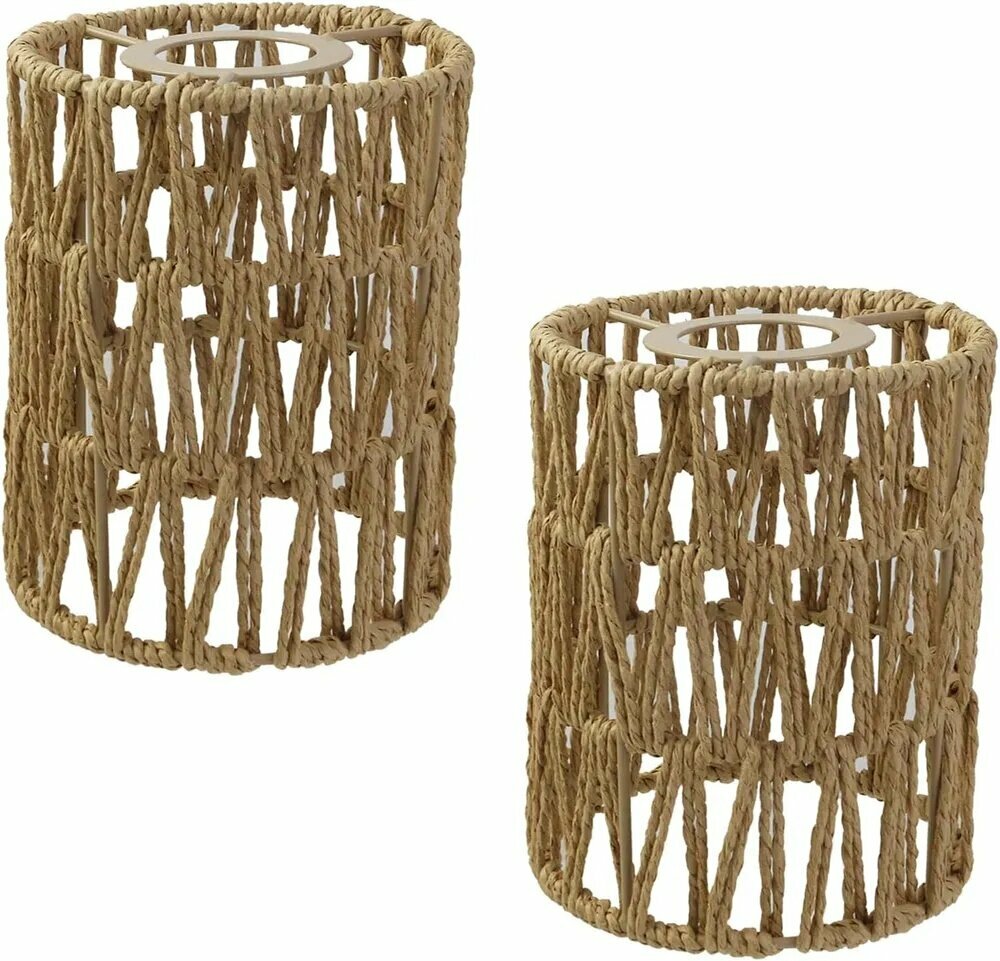 Плетеный Абажур из Лозы (ок. 15x11.5 см) - Плафон для Подвесной, Настольной Лампы, Торшера