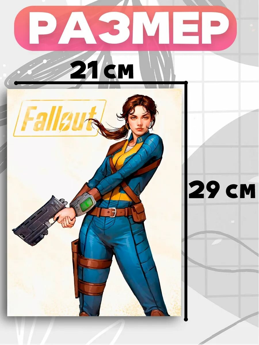 Постер на стену Fallout, плакат 1шт, А4 размер. — фото 1