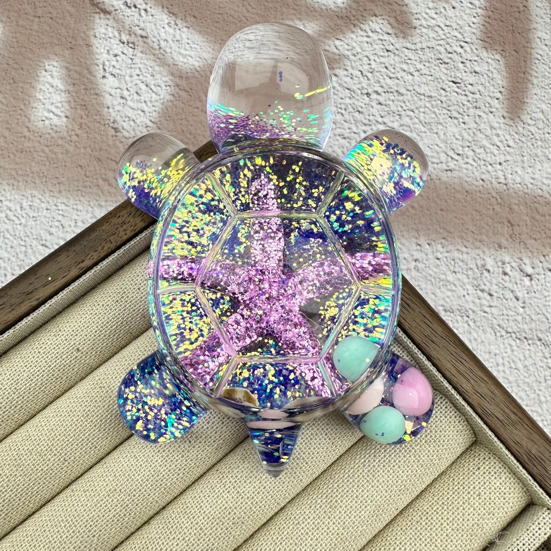 Светящаяся взрывная бусина, модель песка, морская звезда, черепаха, популярный товар на TikTok, большой размер, декор для автомобиля и офиса, DIY игрушка