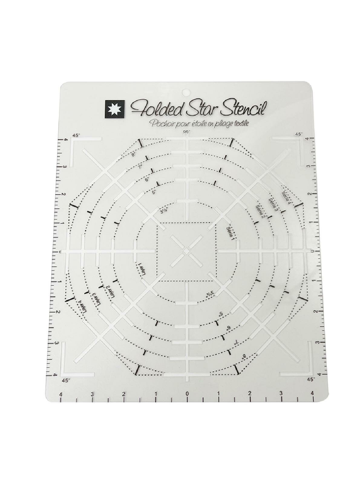 Шаблоны для квилтинга Водостойкие шаблоны для квилтинга с горячей прокладкой "Сложенная звезда"