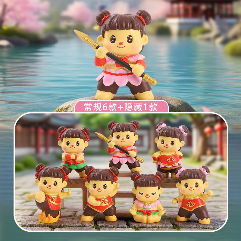 Китайский тренд, мультяшный милый жадный панда, ежедневная фигурка в слепой коробке, декор, праздничный подарок, дропшиппинг