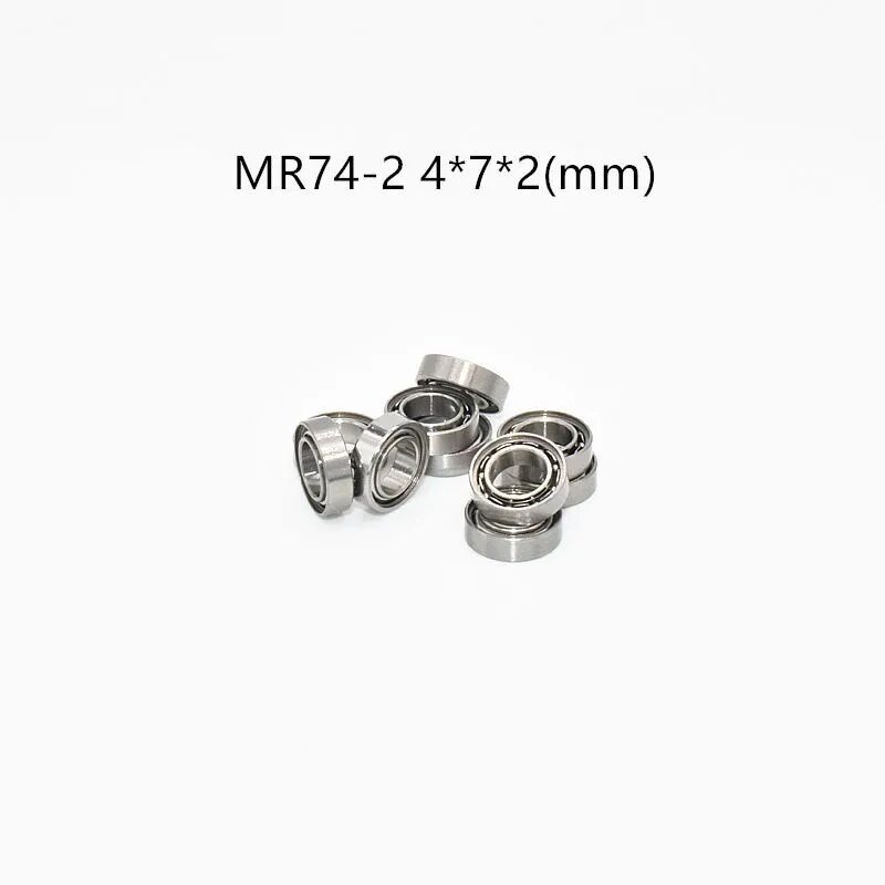 Миниатюрный подшипник MR74-2 10 штук 4 * 7 * 2 (мм) хромированная сталь