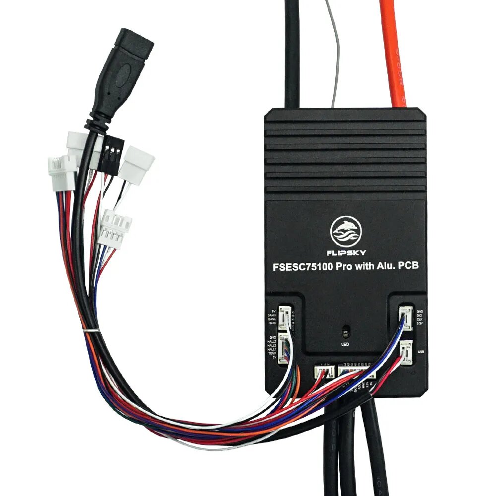Flipsky 75100 Pro 84V 100A с алюминиевой печатной платой на базе VESC для электроскейтборда