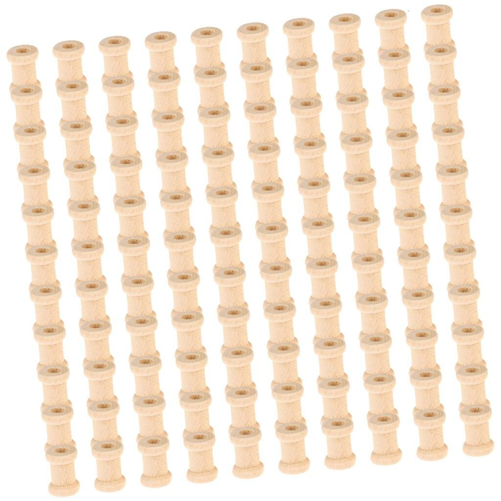 Деревянные шпульки для шитья, 100 шт, Очень маленькая катушка
