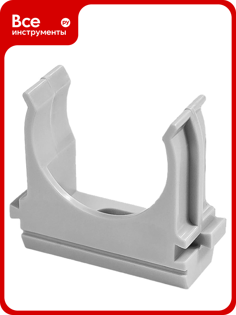 Крепеж-клипса для монтажа труб тризам O 32 мм, серая, 25 шт. TRZ0392