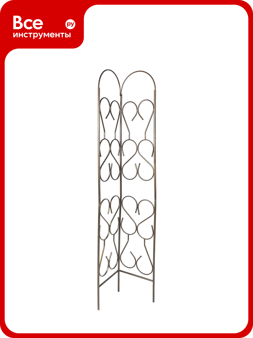 Шпалера Sadagro Угловая 2‑секции, бронза 8237, стальная конструкция для вьющихся растений, уголок для озеленения