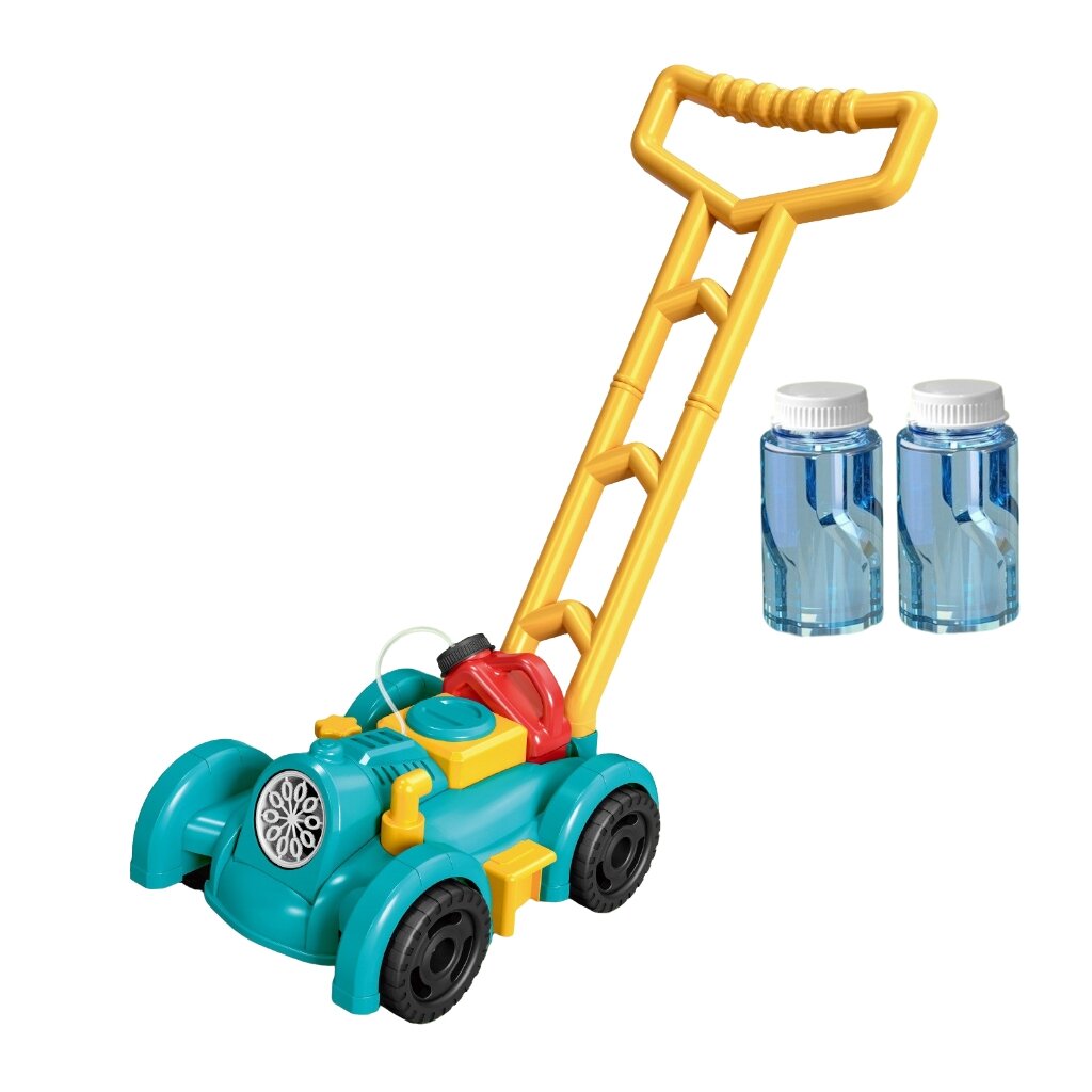 Полностью автоматическое освещение наружного сада мультяшный ручной толкающий трактор bubble machine-Treasure green