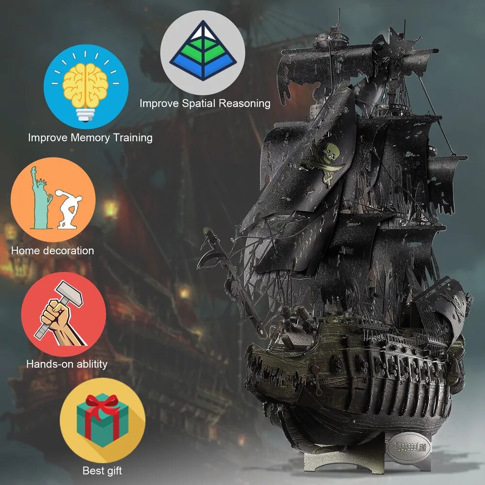 Piececool 3D металлическая сборная модель корабля Летучий Голландец HP240-KS для взрослых — фото 1