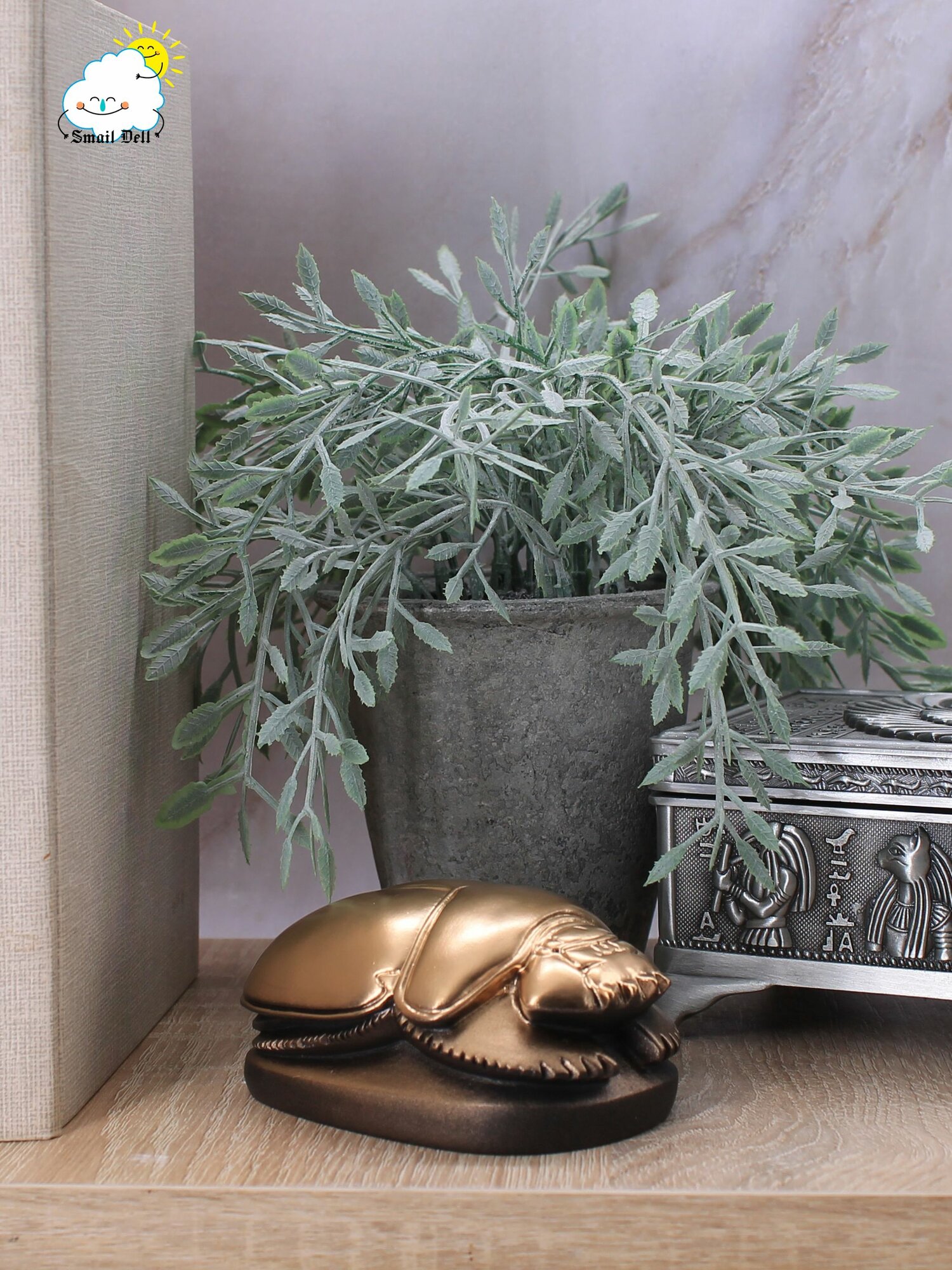 Статуэтка Жук Скарабей , гипс , 3.5 см, цвет бронзовый