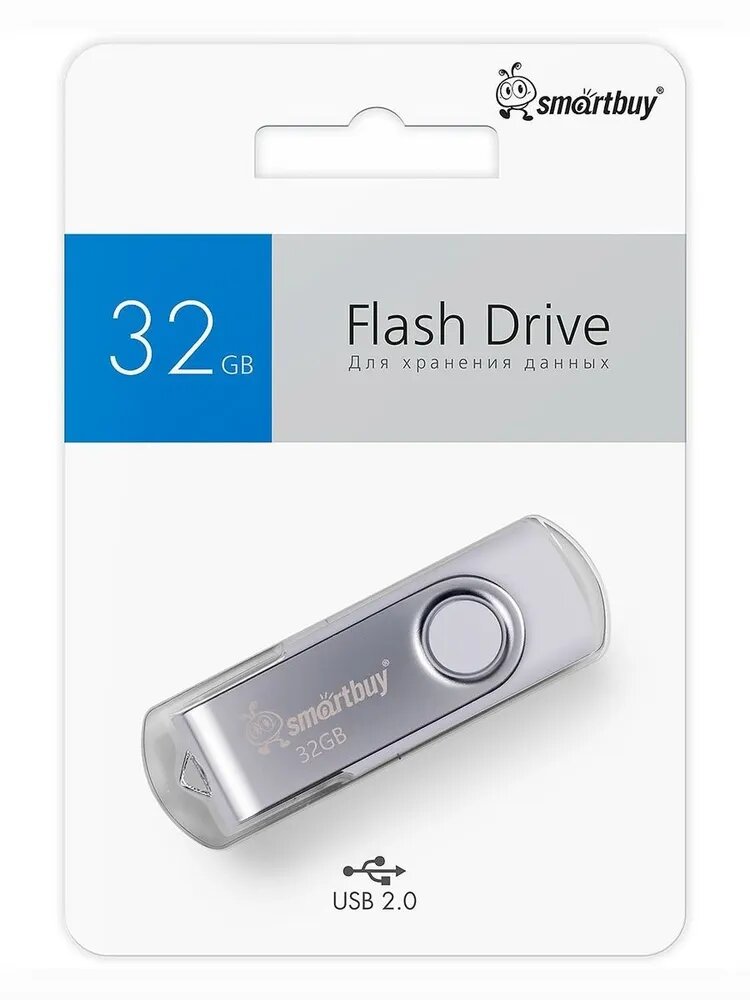 USB флеш накопитель 32 Gb SmartBuy Twist White (SB032GB2TWW), белый