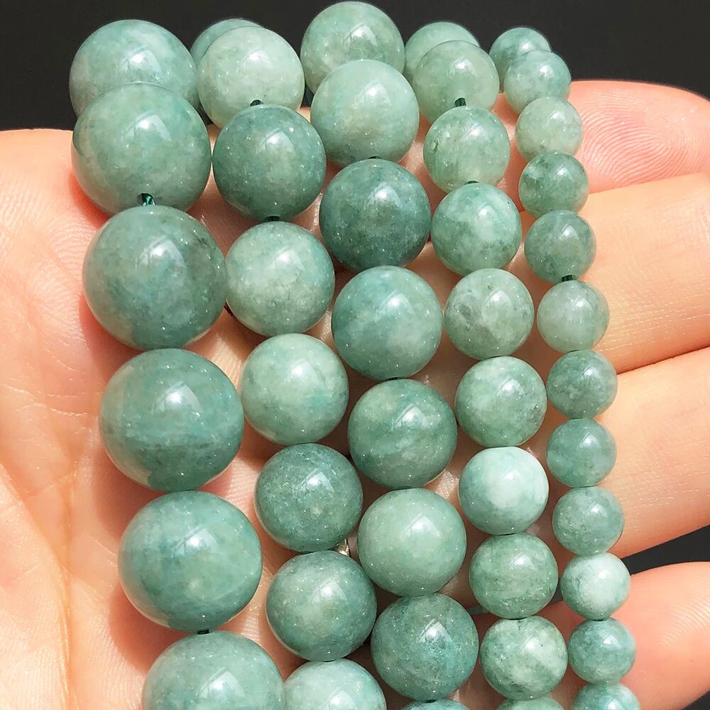 Бусины из натурального камня Xilitata 45 стилей Изумрудный, 6mm (approx 61pcs), Burmese Jade