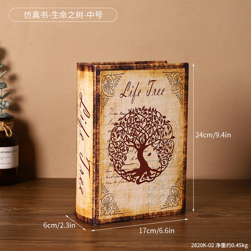 Имитация книги, модель книги для декора в кабинете, офисе, книжной полке, винтажная декоративная книга, реквизит для фотографии, ремесленная демонстрация