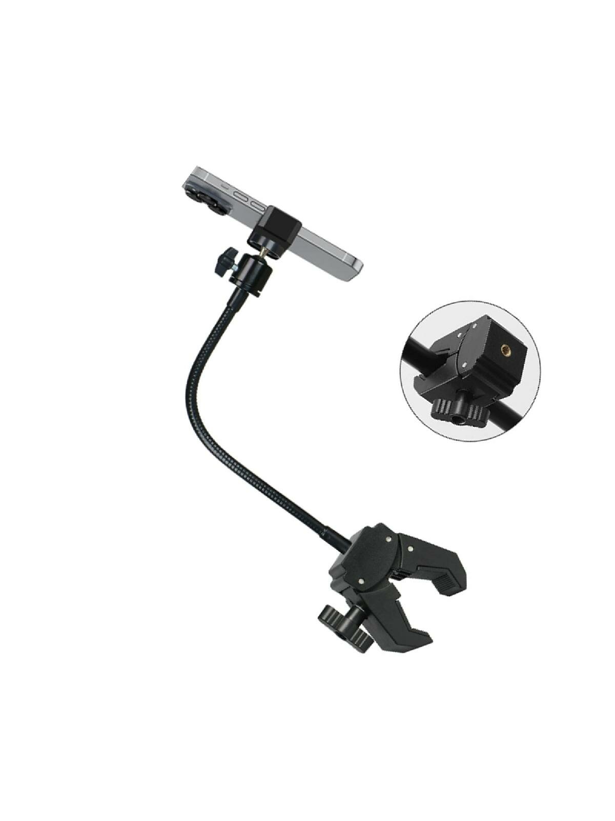 Крепление для микрофона и телефона с гибким кронштейном для регулировки на 360 градусов