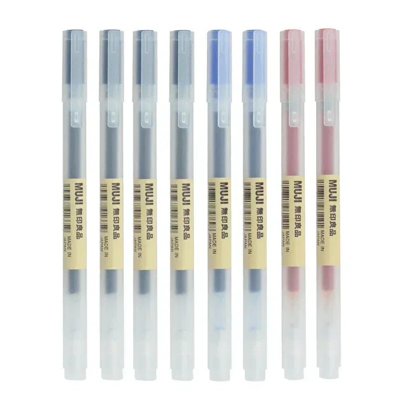 Гелевые ручки MUJI черные, синие, красные 0.5 мм