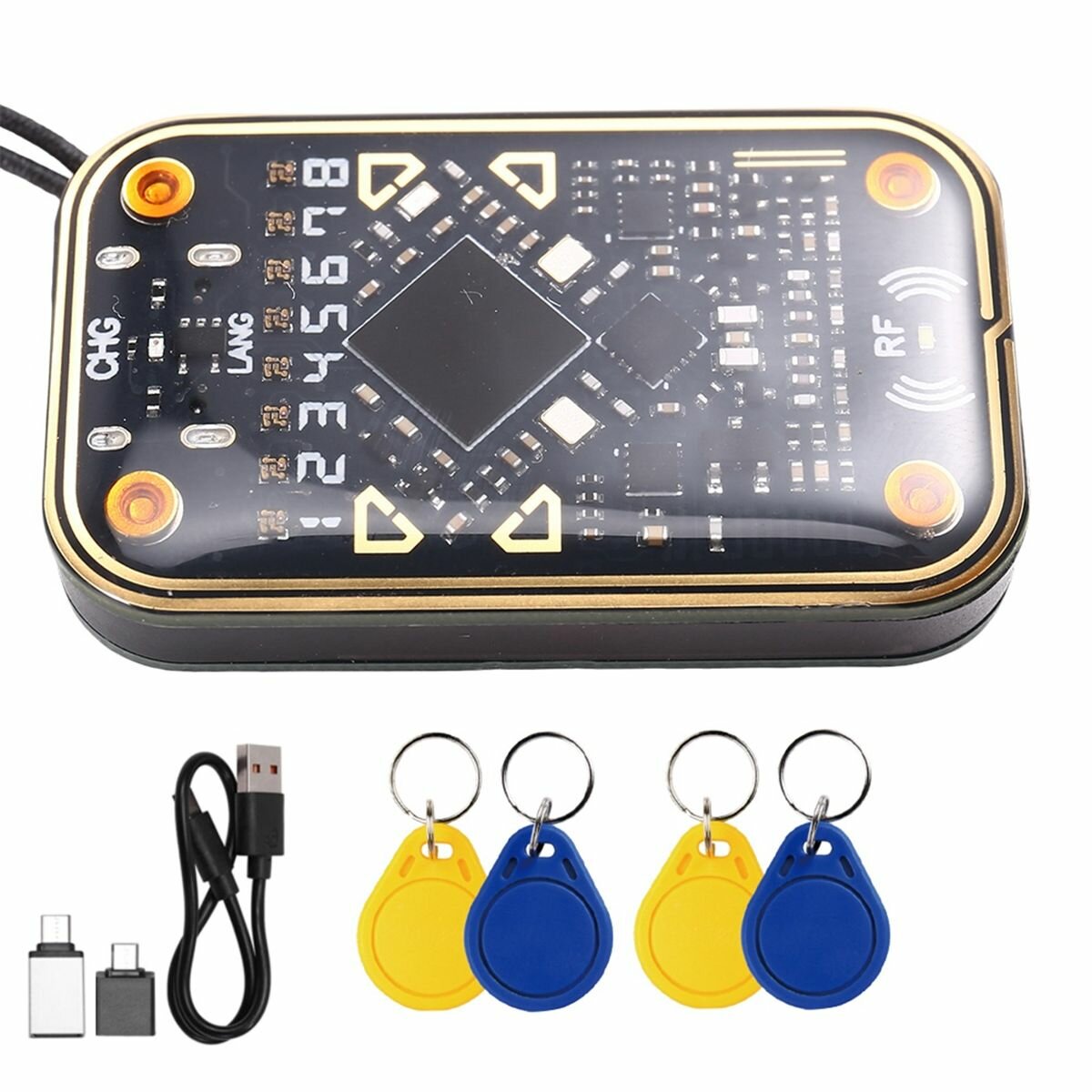 Chameleon Ultra V2.0 RFID Смарт-Считыватель Чипов + Брелок 2xCUID/UID