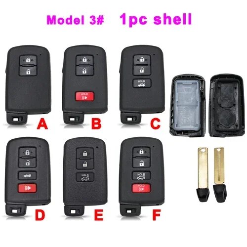 Xhorse XM38 XSTO01EN VVDI Смарт-ключ 8A 4D 4A для Toyota Corolla Rav4 Camry MODEL 3 ONLY SHELL, C