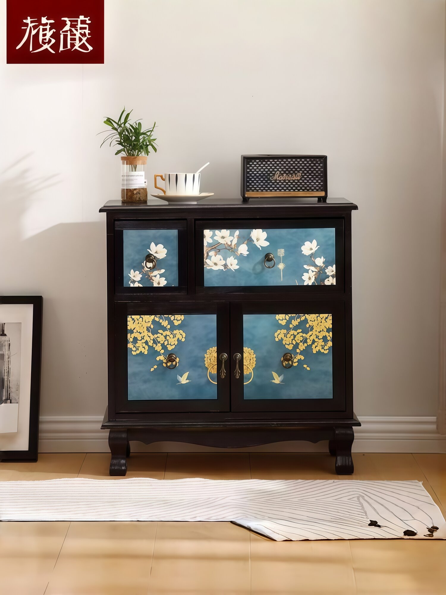 Сервант "Тонму", массив дерева, с выдвижными ящиками, классический стиль，