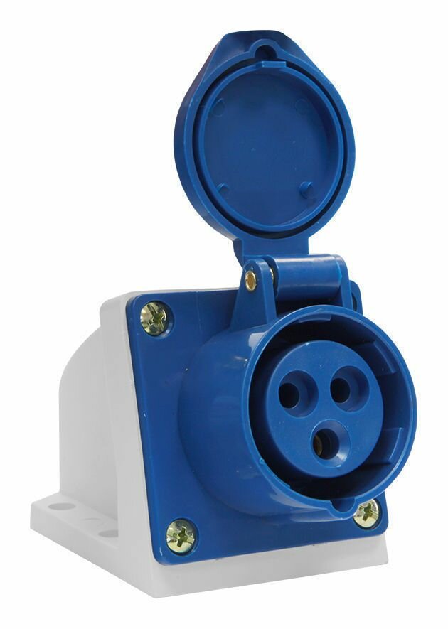 Розетка силовая СЭ-113 стац. ОУ 2Р+PE 16А 220В IP44