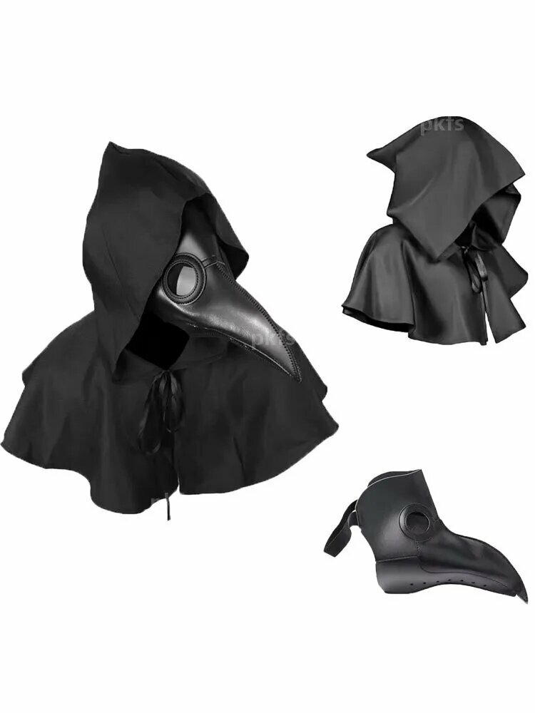 Маска чумного доктора и костюм длинноносого клюва накидки на Хэллоуин