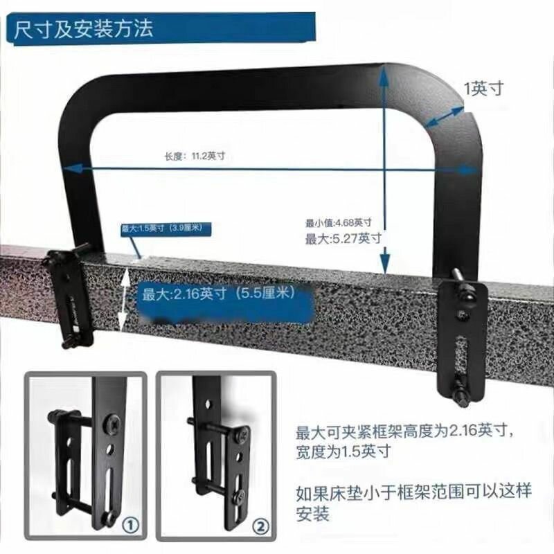 Железный каркас кровати, подвесная кровать, специальное противоскользящее устройство для матраса, устройство против смещения, фиксатор для увеличения высоты матраса.