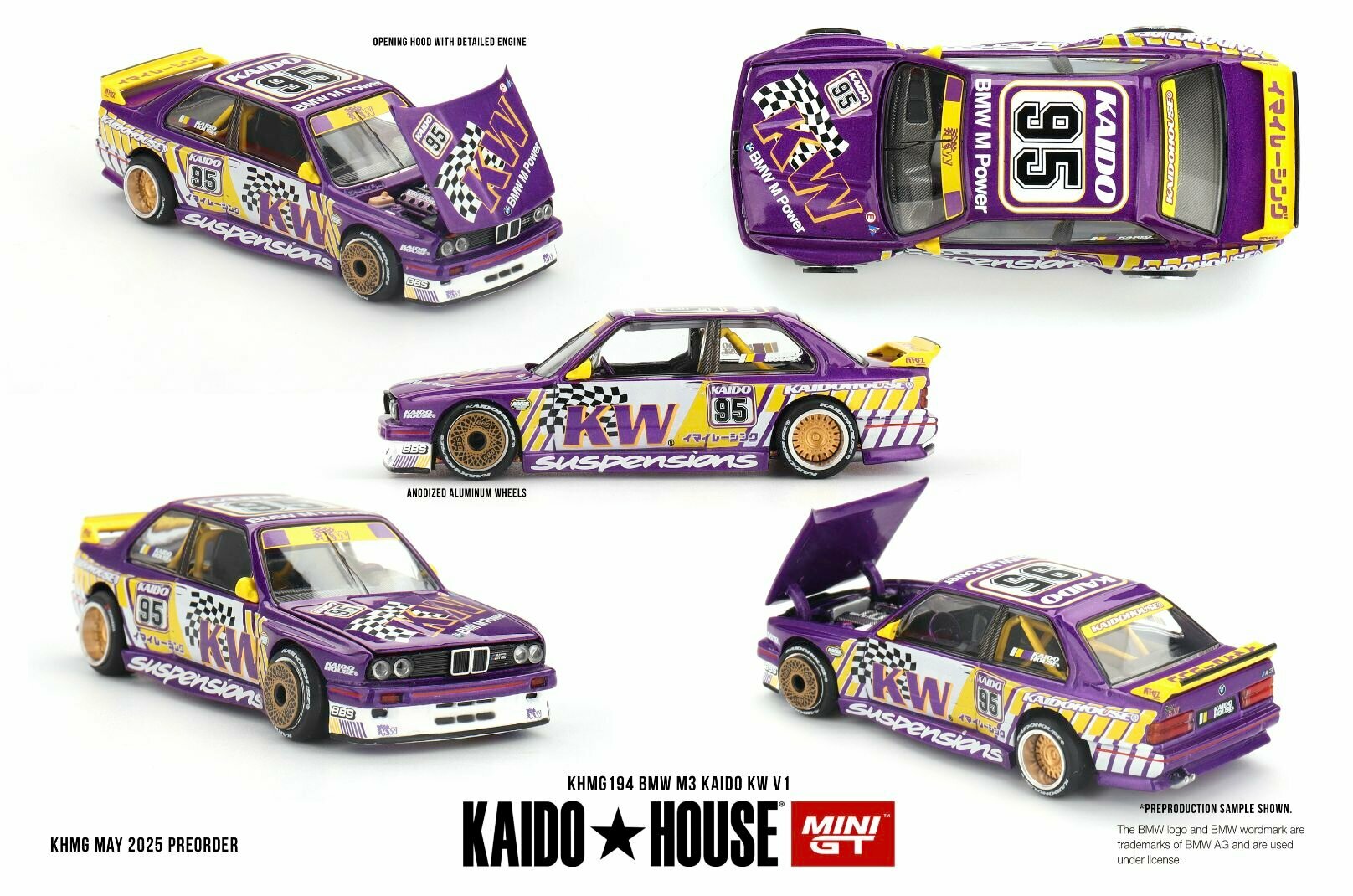 Коллекционная машинка Kaido House Mini GT 1:64 BMW M3 Kaido KW V1