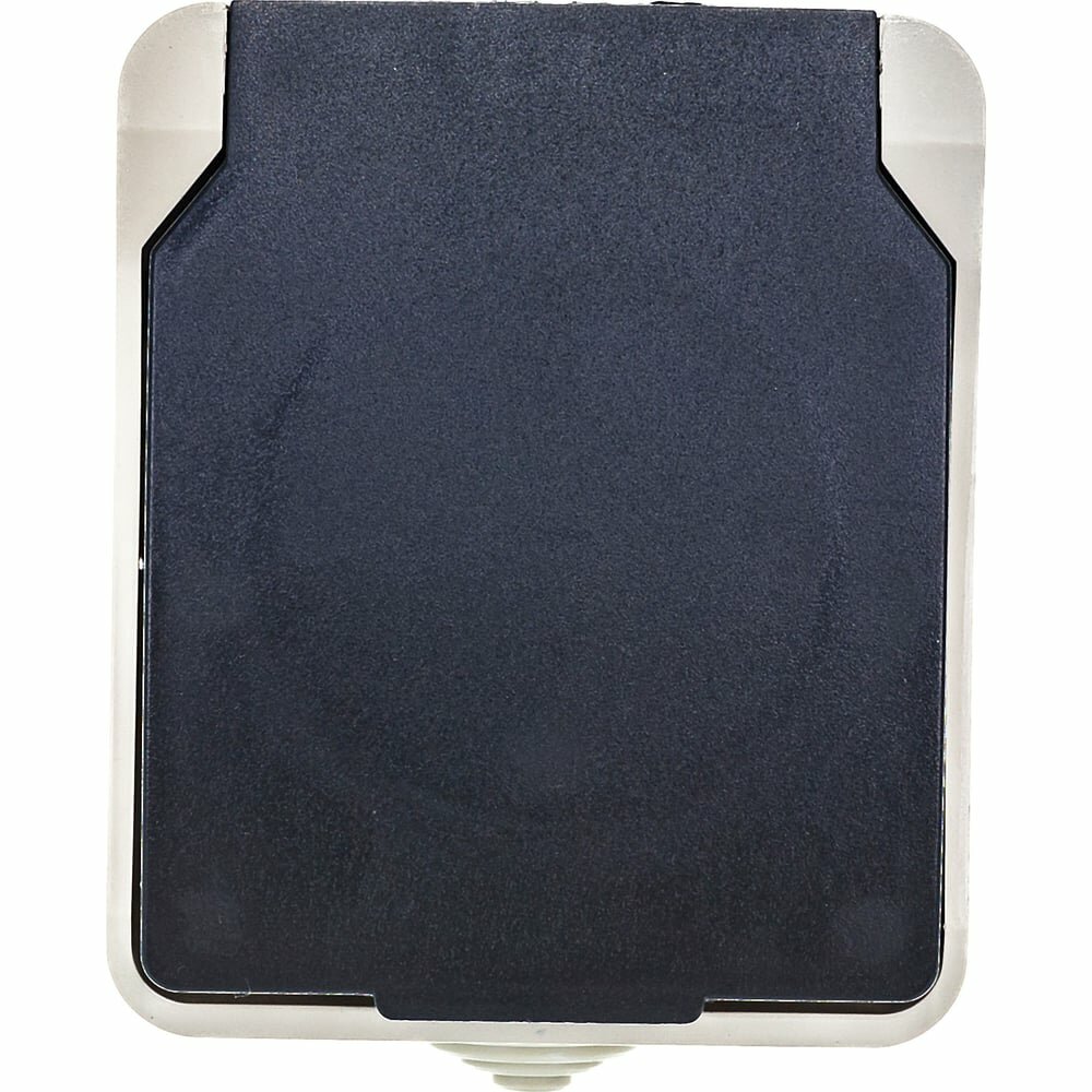 Розетка Smartbuy 1-местная с заземлением 16А с крышкой, IP54 Сатурн SBE-04w-16-S1-Z