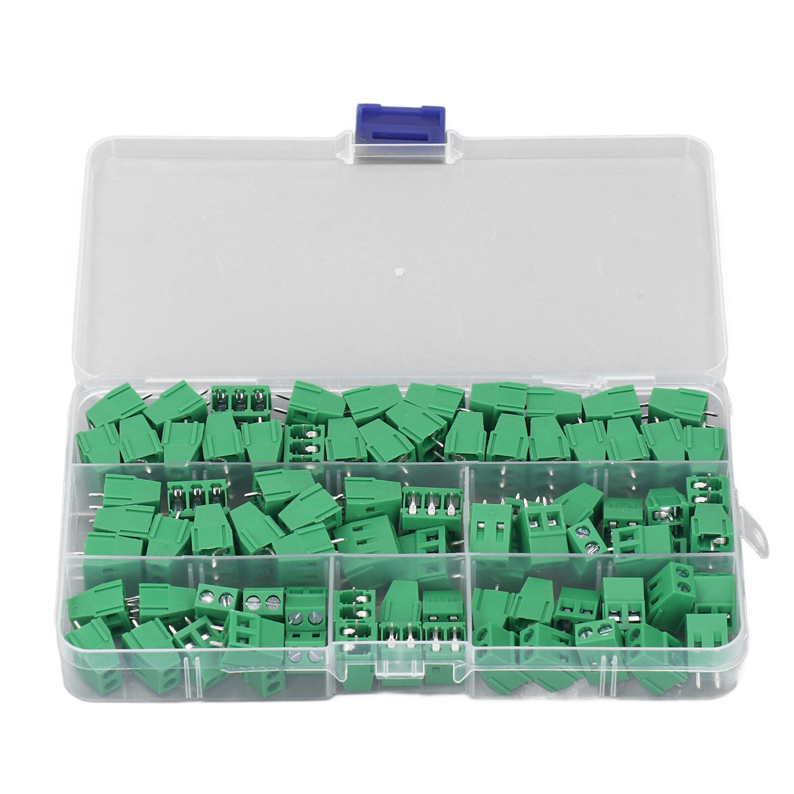 80 шт. винтовая клеммная колодка, латунный штифт, шаг 5 мм, монтаж на печатную плату, клеммный разъем для электрических проектов KF128 2P 3P