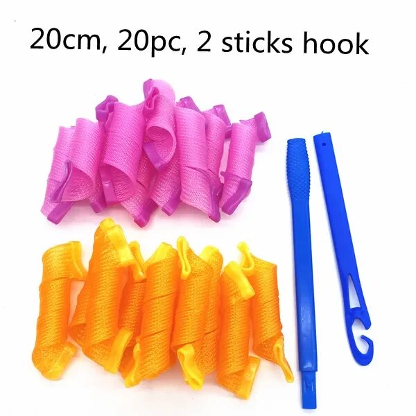 20 см ролики для волос «сделай сам», форма улитки, не волнистая форма, спиральные круглые завитки, плойка, мягкая Волшебная