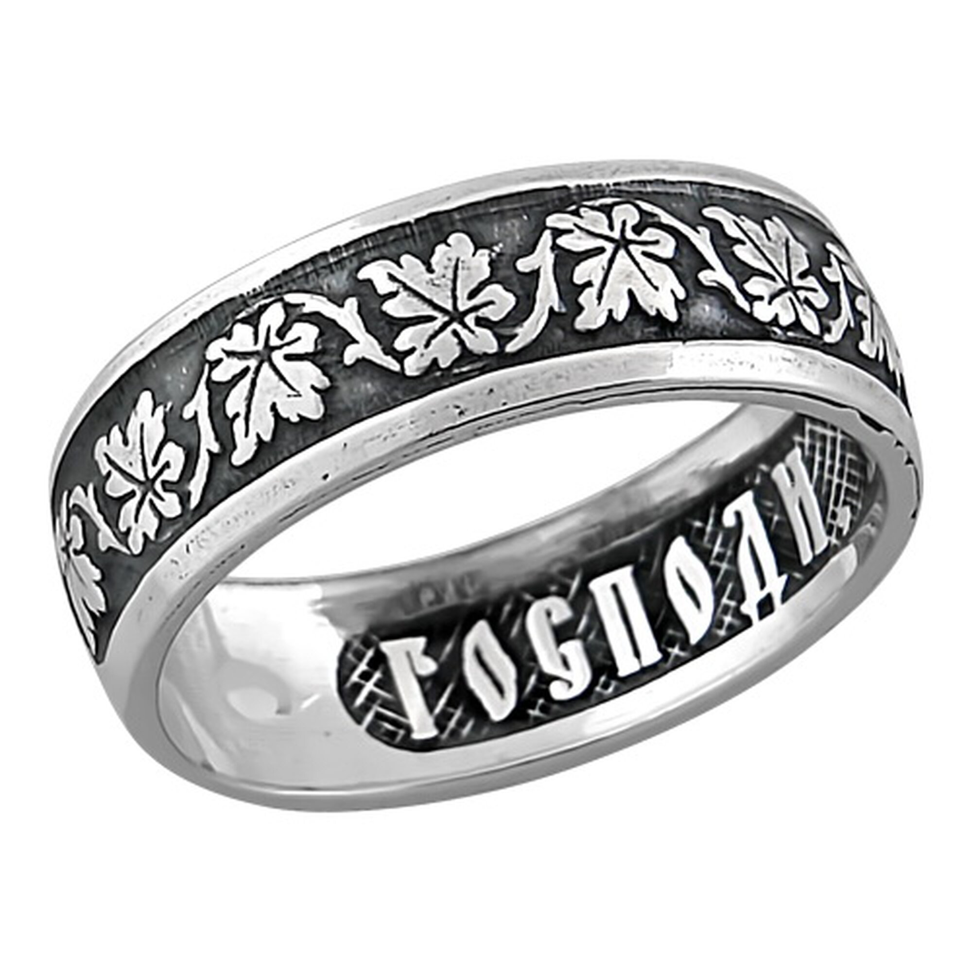 Кольцо, серебро, 925 проба, чернение