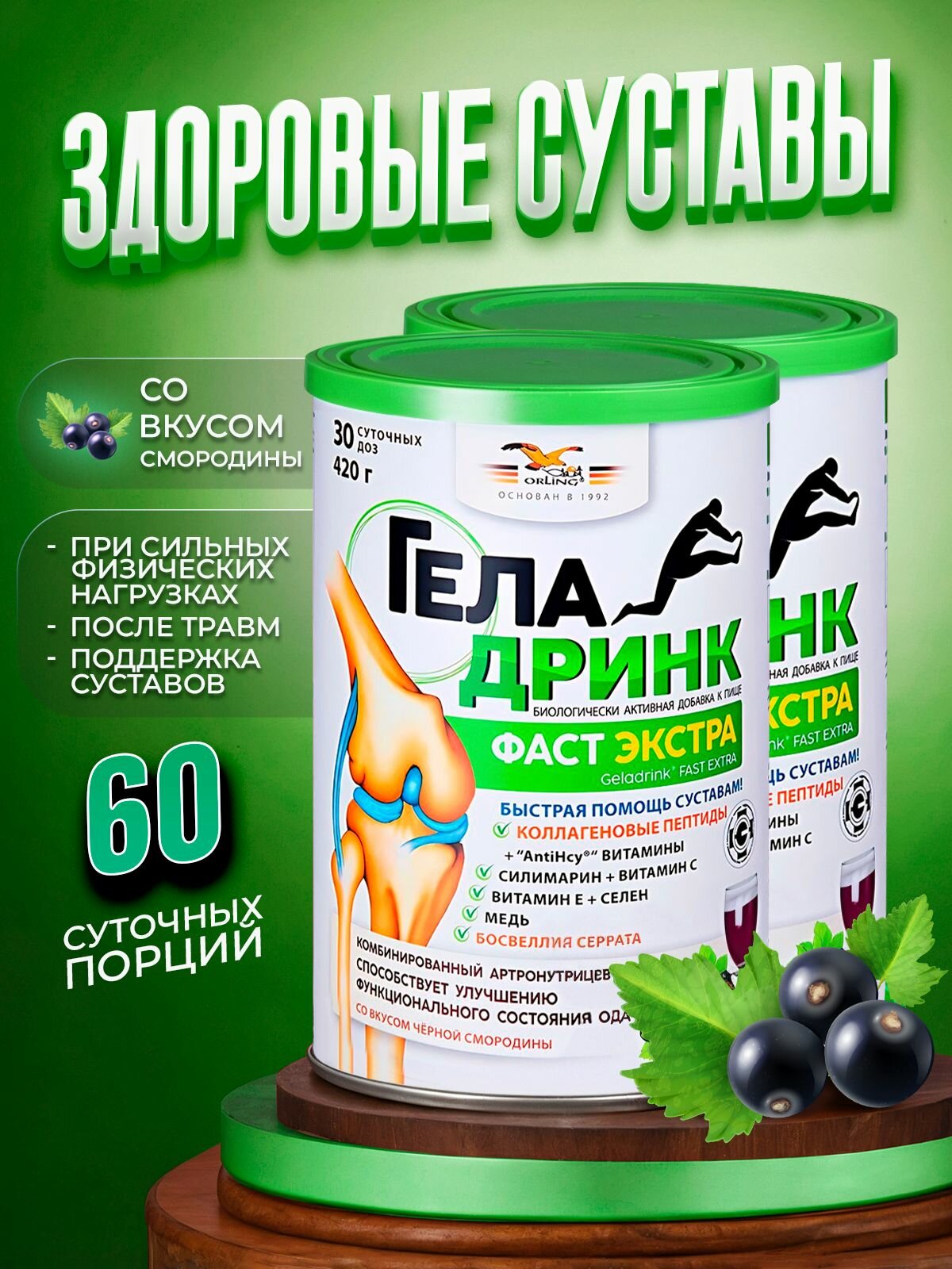 Геладринк фаст экстра ПОР. (черная смородина) 420 г* 2 штуки