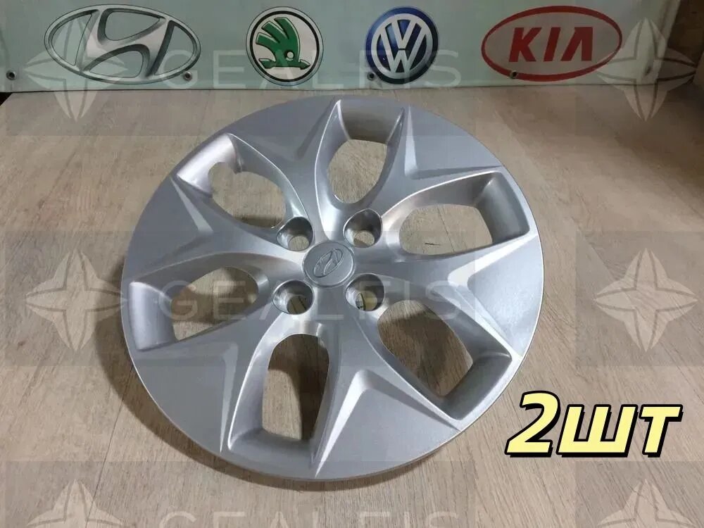 Колпаки на колеса декоративные и защитные для Hyundai Solaris 2015–2017, R15, комплект из 2 шт.