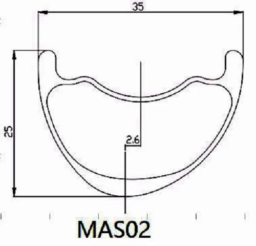 Velosa MAS01-29 Асимметричные карбоновые диски 29 дюймов 35mm width