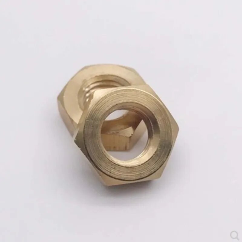 Латунные шестигранные гайки DIN439 М2-М12 M3 100PCS