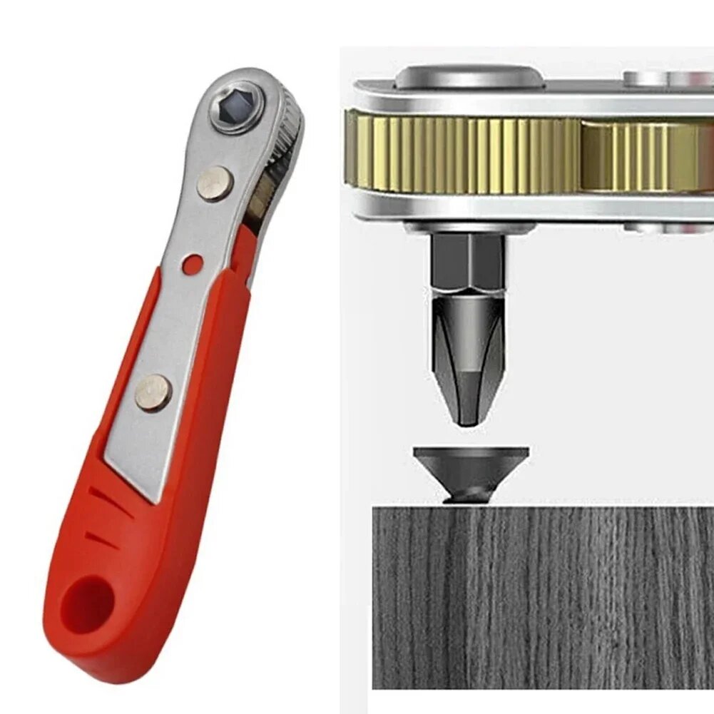 Коррозионностойкий гаечный ключ с трещоткой 6,35 мм, шестигранный гаечный ключ, двусторонняя регулировка 1/4 дюйма, ручной быстроразъемный набор инструментов для ремонта, маленький