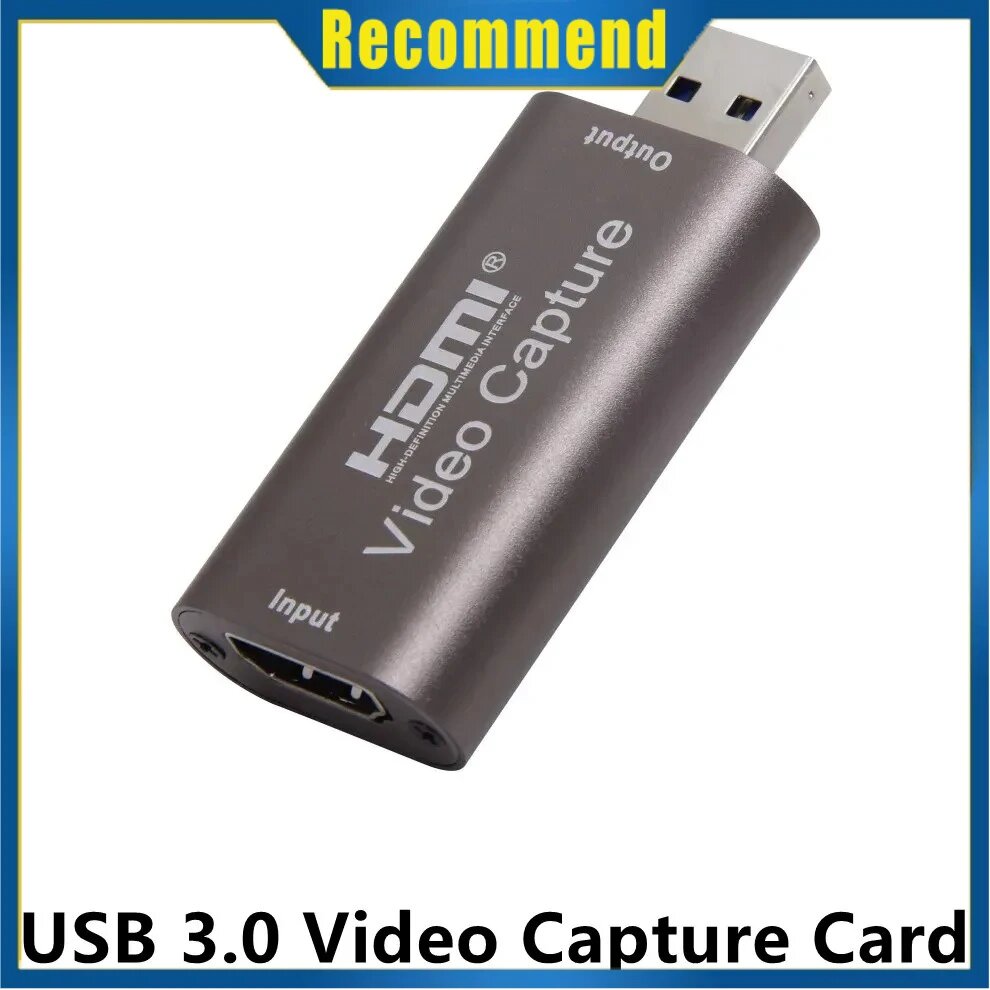 Видеозахватная карта BGGQGG 4K USB 3.0 USB 3.0 Capture Card