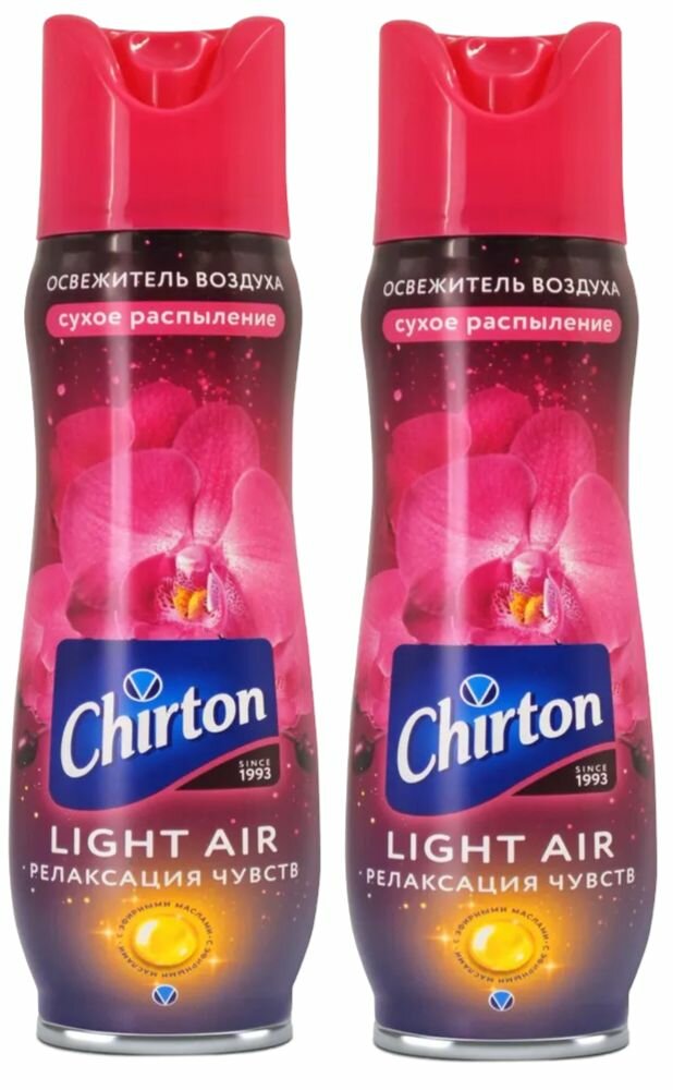 Освежитель воздуха CHIRTON LIGHT AIR "чиртон" (2уп по 300мл) "Релаксация чувств" сухое распыление