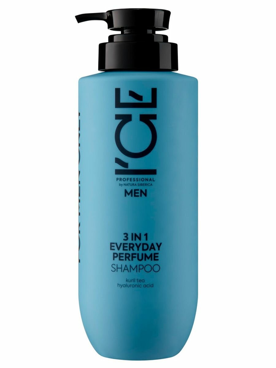 Natura Siberica ICE Professional Мужской шампунь для волос парфюмированныйь 3в1 400 мл