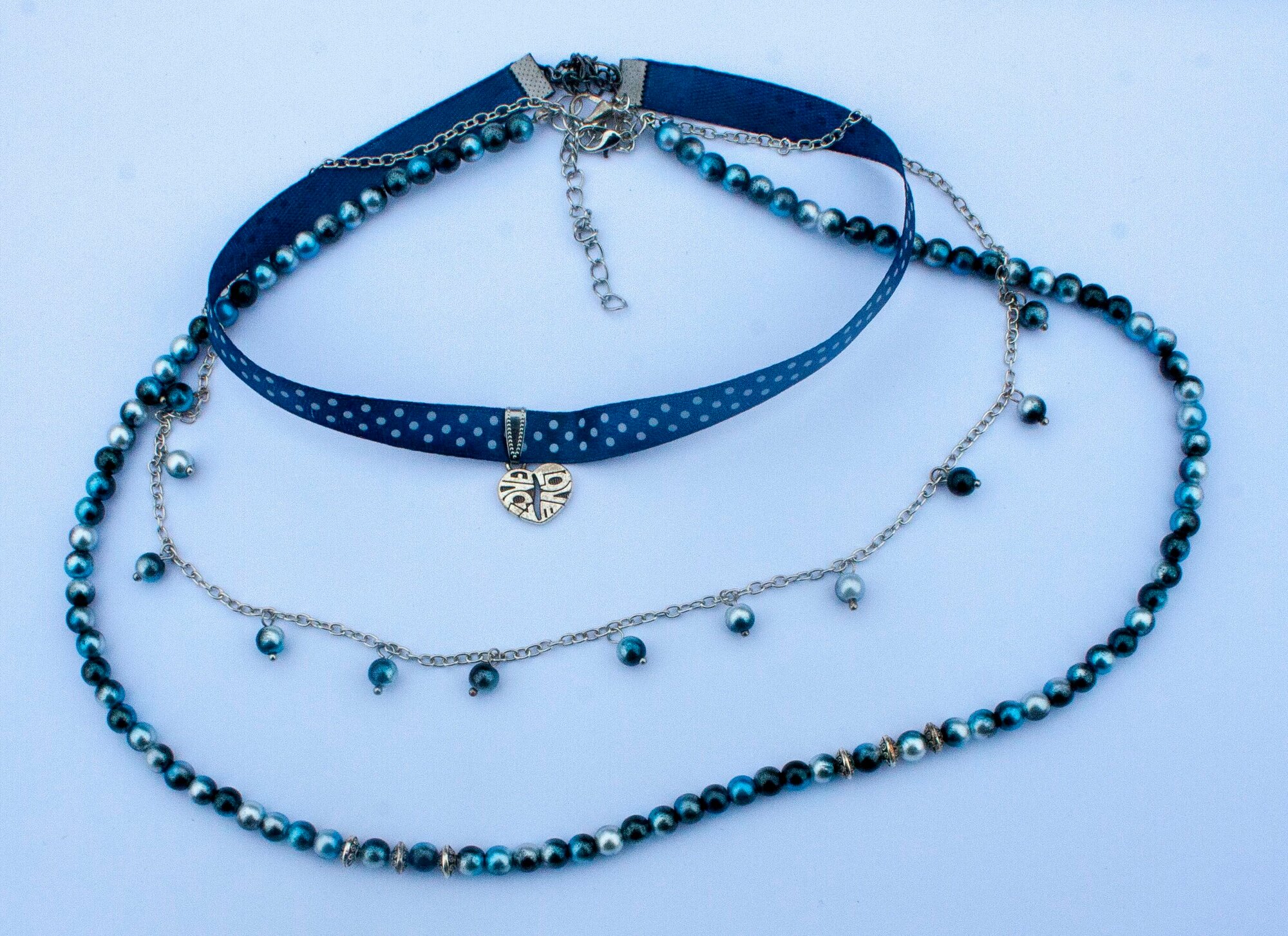 Комплект бижутерии: цепь, колье