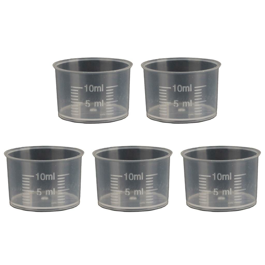 Пластиковые измерительные стаканы, 5 шт, 10ml