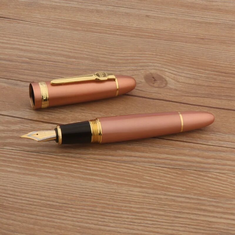 Металлическая перьевая ручка Jinhao 159 золотая rose golden