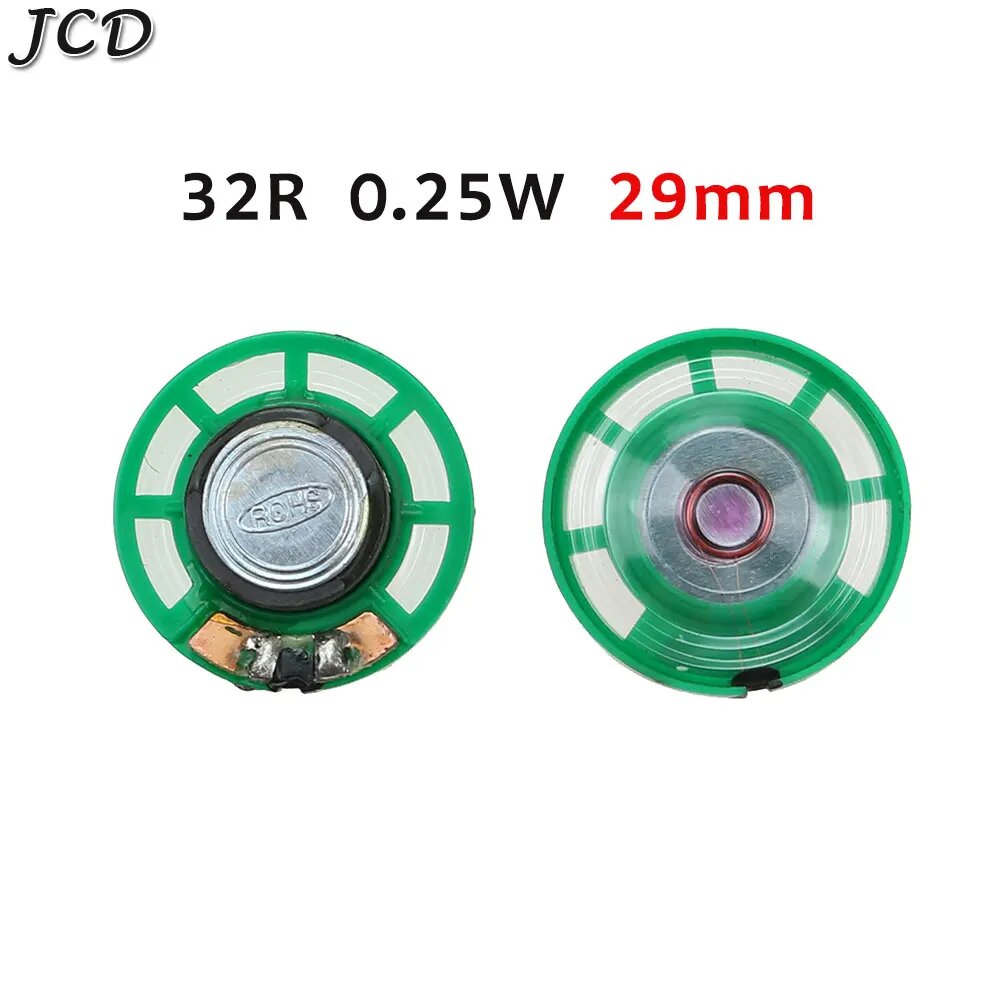 JCD динамик 8/16/32 Ом 32R 0.25W 29mm