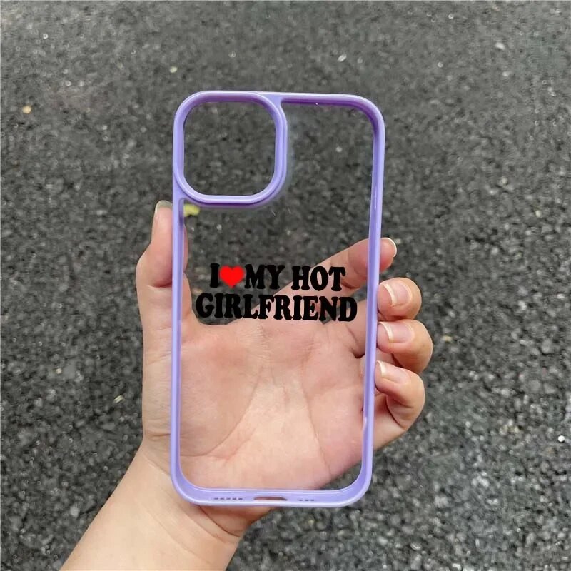 Чехол для телефона Funny I Love My Hot Girlfriend для iPhone 13 14 12 11 Pro Max Mini X XR 16 15 7 8 Plus, силиконовые парные чехлы для пар Style 7, For iPhone 13Pro