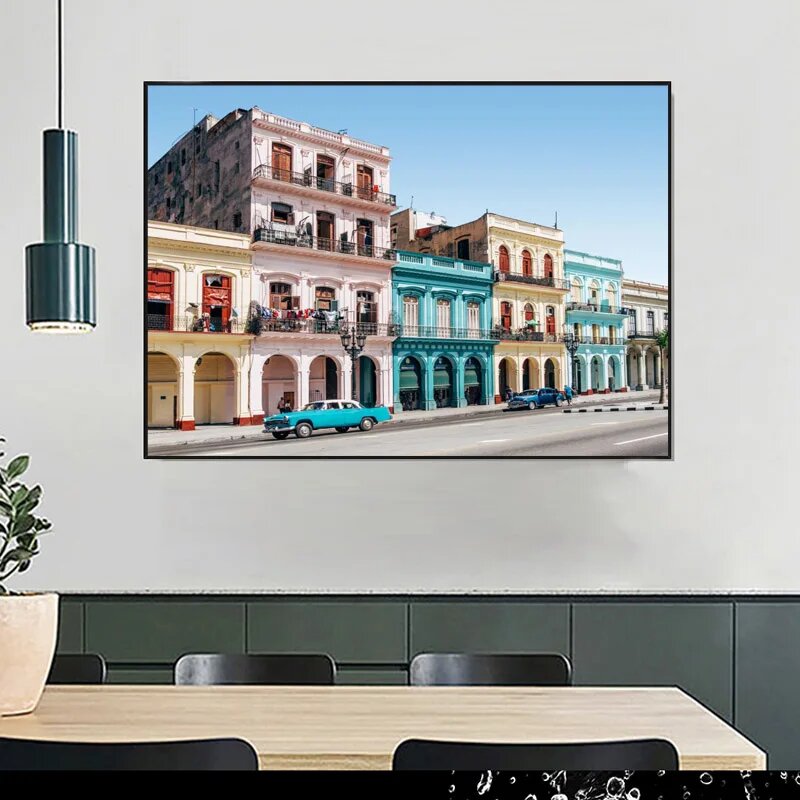 Картины Кубы на холсте Бирюзовый, 202212-14, 20X30CM No Frame