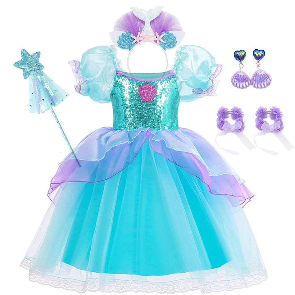 Детское платье Русалочка Ариэль оllobebe 7-8Y Tag-140, Sets 09