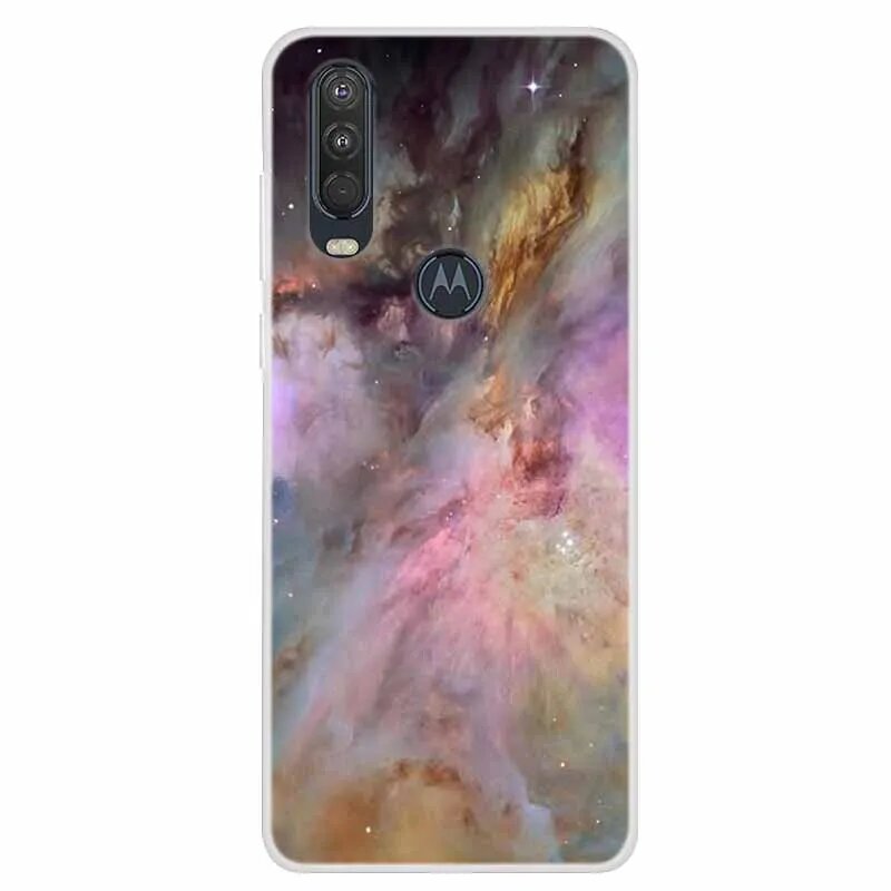 Чехол Motorola One Action, космос, силикон