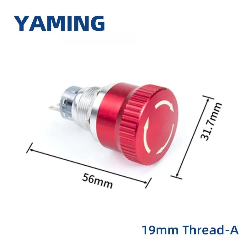 Водонепроницаемый поворотный аварийный выключатель SBLSBR 19mm Thread-A, 1NO1NC -3pins